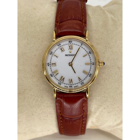 Movado | Accessories | Movado Watch Women 28mm White Dial Gold Tone ...
